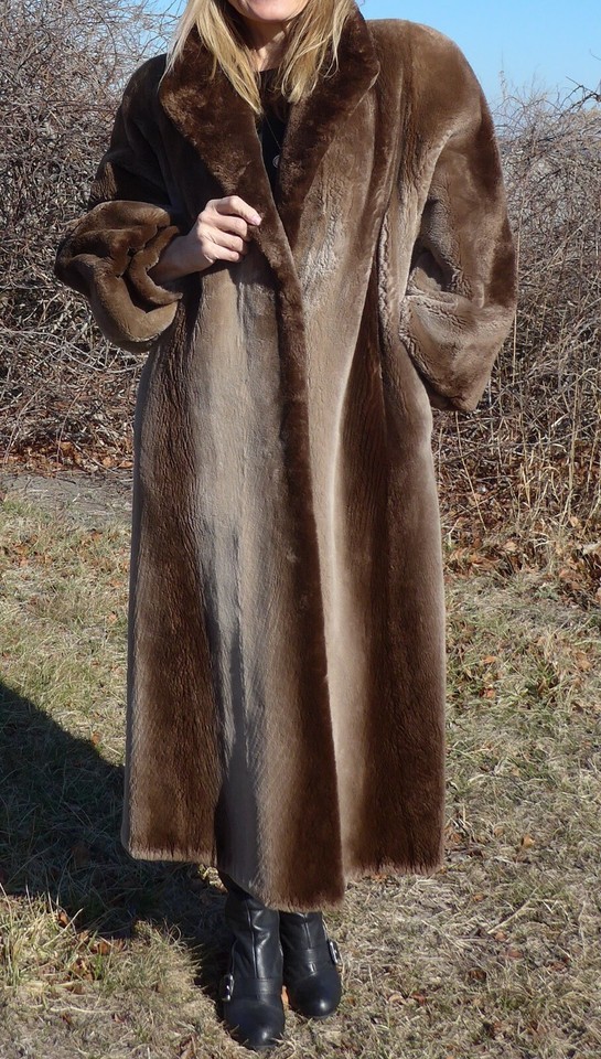 Sheared Beaver Full Length Fur Coat --- [Стриженный бобёр - шуба] | eBay