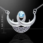 Crescent Triple Moon 925 Sterling Silver Necklace Fine Lunar Celestial ...
