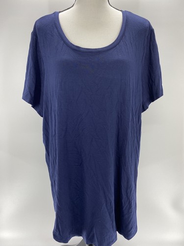 JM Collection Womens T-shirts Dark Blue Size 2X | eBay