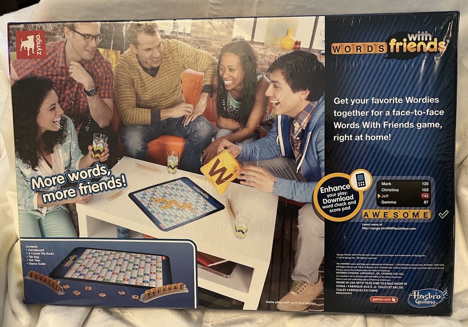 Words with Friends Board Game by Hasbro & Zynga ~ NEW (Factory Sealed ...