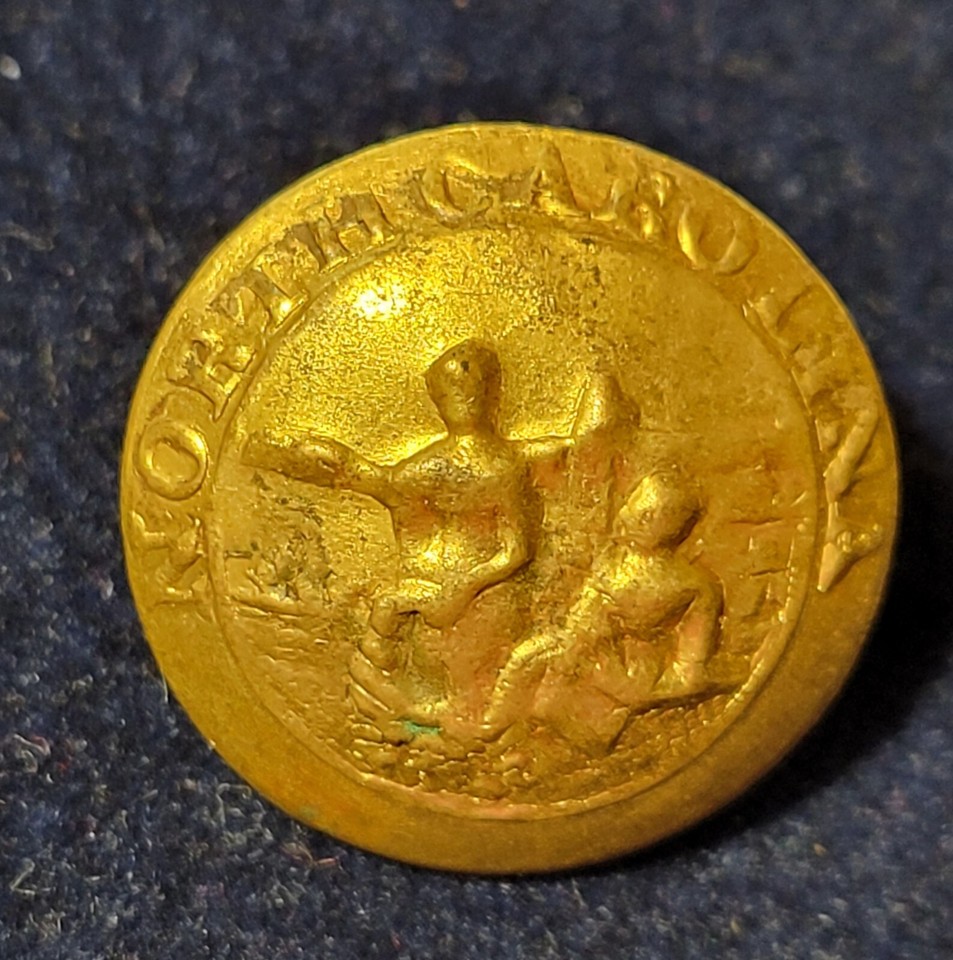 CIVIL WAR ERA CONFEDERATE NORTH CAROLINA LOCAL STATE SEAL BUTTON ...