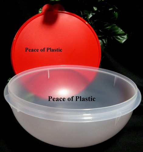 Tupperware New 26 cup Classic Clear Large Fix N Mix Mixing Serving Bowl ...