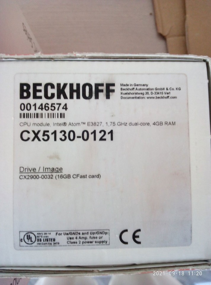 Beckhoff CX5130-0121 PLC Module CX51300121 New In Box Expedited ...
