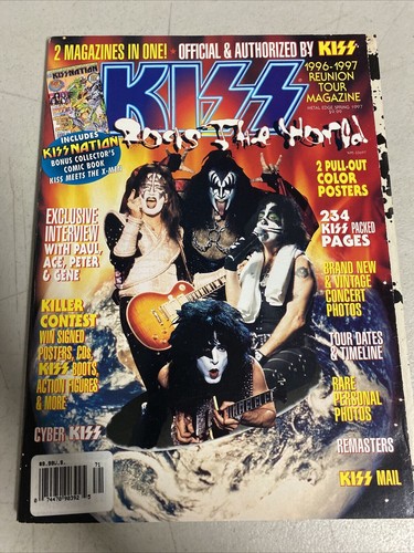 KISS ROCKS THE WORLD 1996-1997 REUNION TOUR MAGAZINE METAL EDGE | eBay