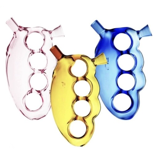 Knuckle Duster Glass Hand Pipe w/ Bowl 4.5in Long - Handmade in ...