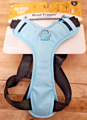 NEW Petco Every Yay Dog Road Trippin' Car Harness Large Light Blue K1 ...