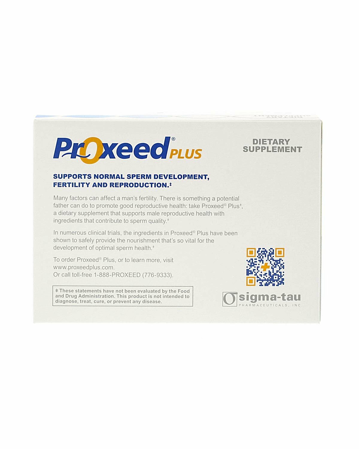 Sigma-Tau Proxeed Plus Mens Fertility Blend Dietary Supplement Packets ...