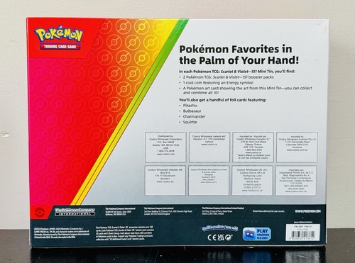 Pokemon Scarlet & Violet 151 Mini Tins 5 Pack Sealed Costco Bundle Box ...