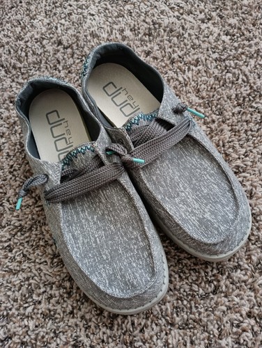 Hey Dude Wendy Flora Shoes Tulip Grey Women's Size 9 Western Aztec Boho ...