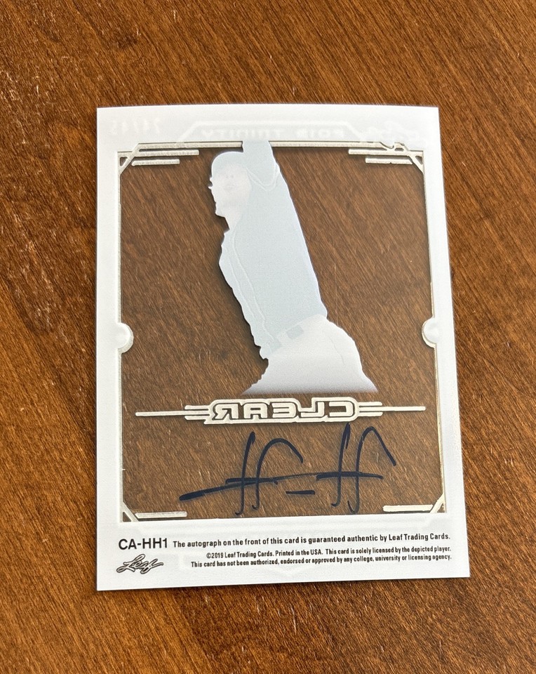 Hudson Head 2019 Leaf Trinity Clear Platinum Auto CA-HH1 Padres Pirates ...