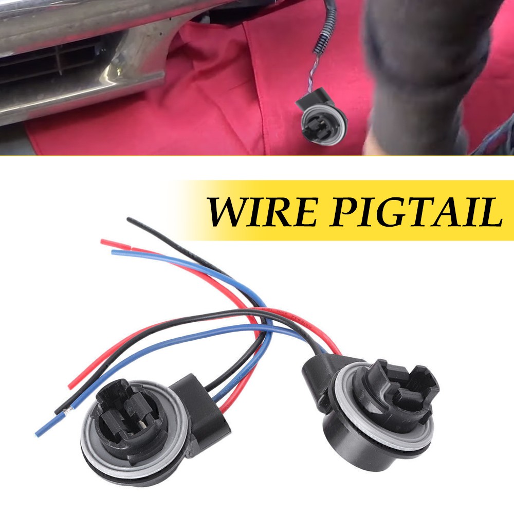 Pigtail Wire Female Socket 3157 Bulb Harness Front Turn Signal Light ...
