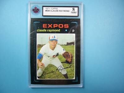 1971 TOPPS MLB BASEBALL CARD #536 CLAUDE RAYMOND KSA 8 NM/MINT SHARP ...