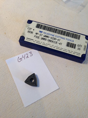 10 NEW TELEDYNE WNMG-433A-4T CARBIDE INSERTS. GRADE: MP37. USA MADE ...