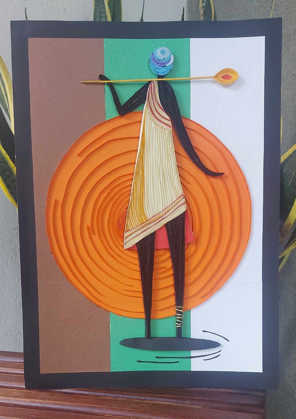 A man with an oar Paper Quilling Wall Art 3D Wall Home Decor Handmade ...
