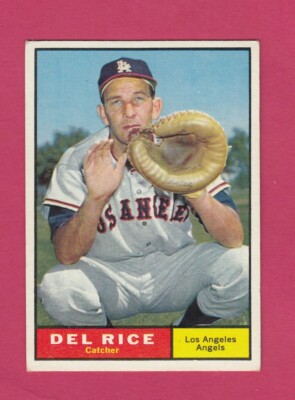 1961 Topps # 448 Del Rice -- Angels (EX) Box 739 | eBay