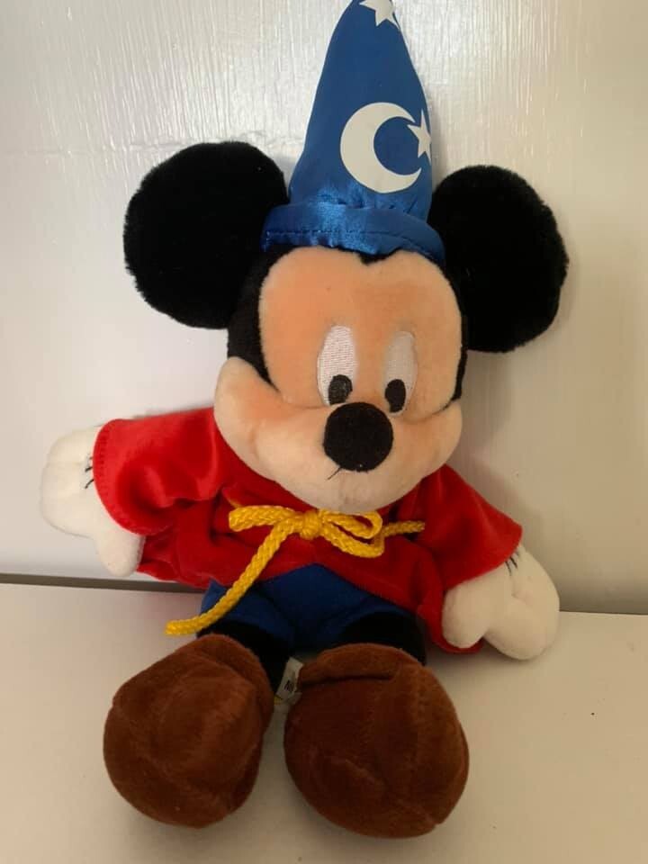 Disney Mickey Mouse 11" Fantasia 2000 Sorcerer Wizard Plush Stuffed ...