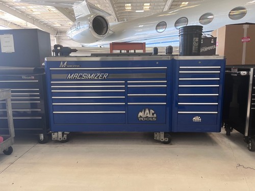 MAC MB MACSIMIZER 18 DRAWER WORKSTAION TOOL BOX WITH STAINLESS TOP roll ...