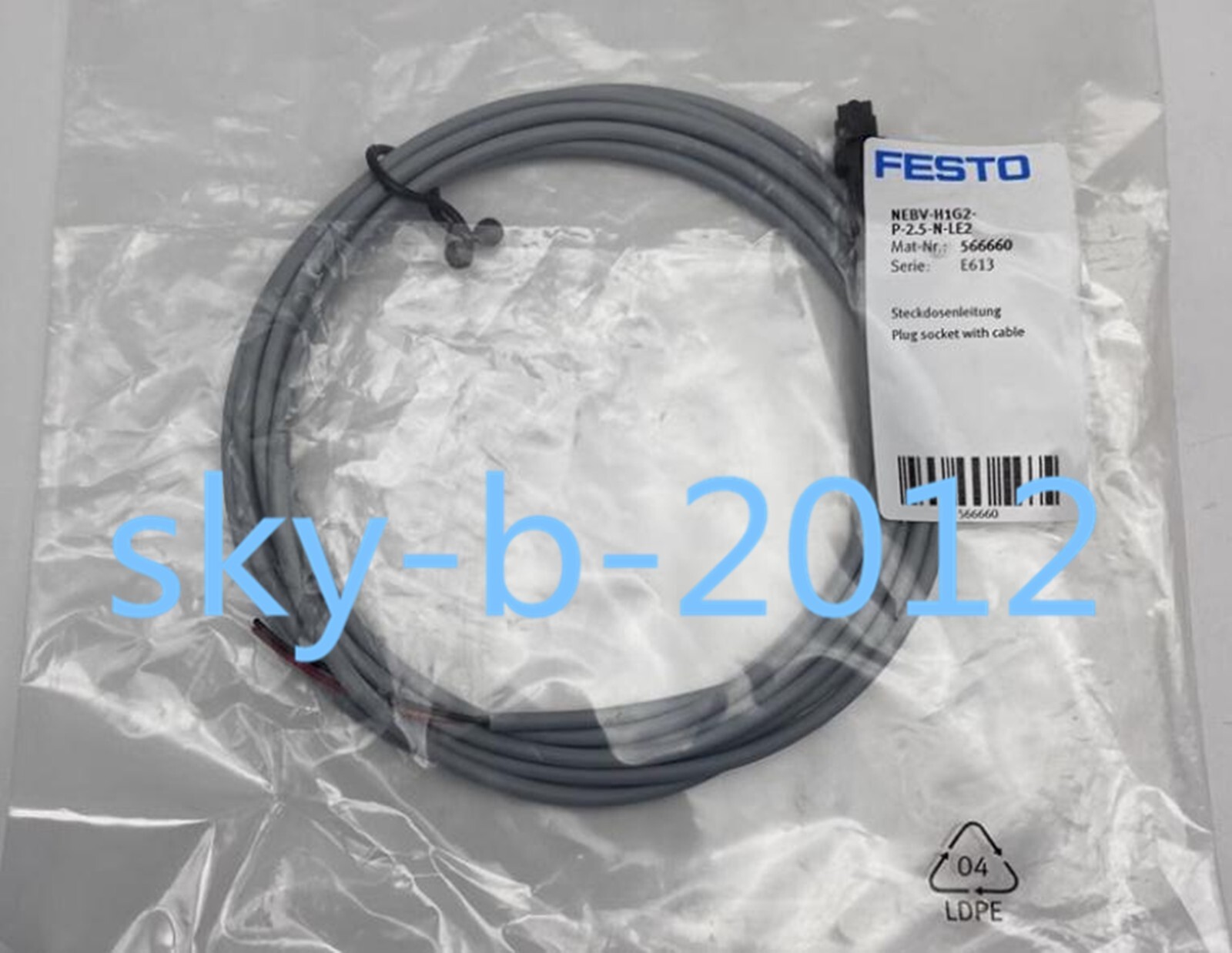 1 PCS NEW IN BOX FESTO Socket with cable plug NEBV-H1G2-P-2.5-N-LE2 ...