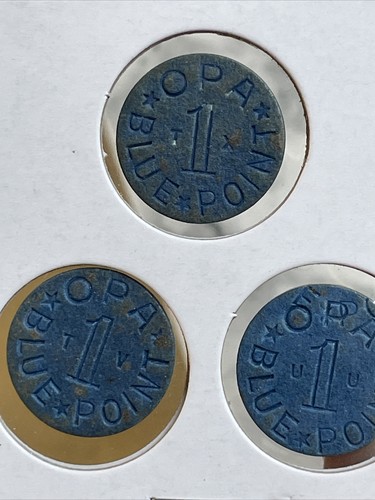 3 OPA Blue Point Ration Tokens WW2 Old Vintage | eBay