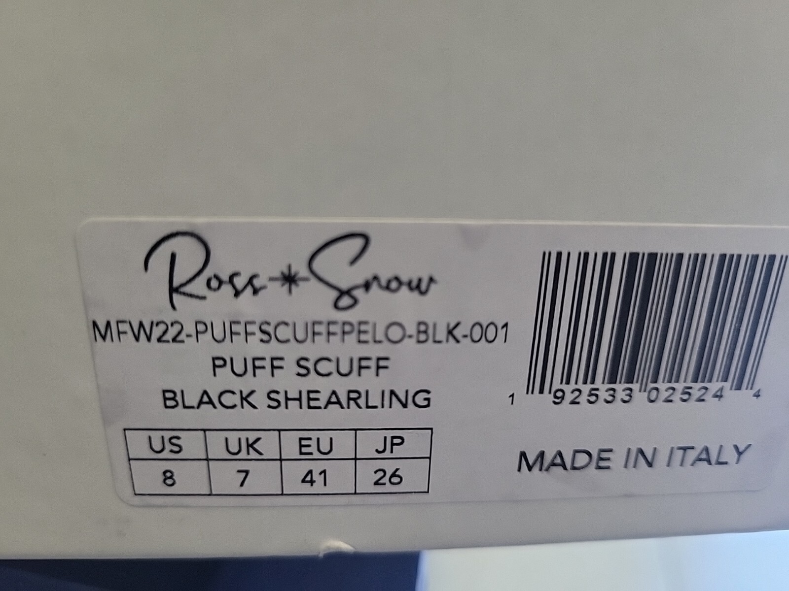 Ross & Snow Black Shearling Slippers Size US 8 | eBay