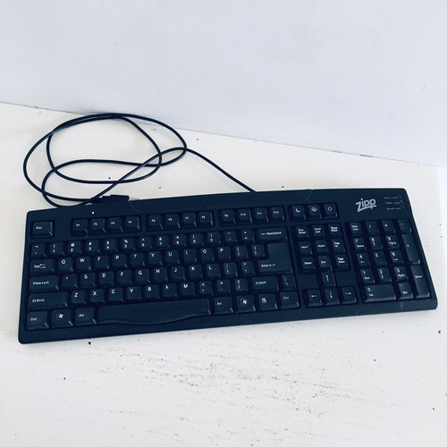 Zipp Keyboard PC Compatible Black Qwerty USB PS2 Windows Kick Stand U06 ...