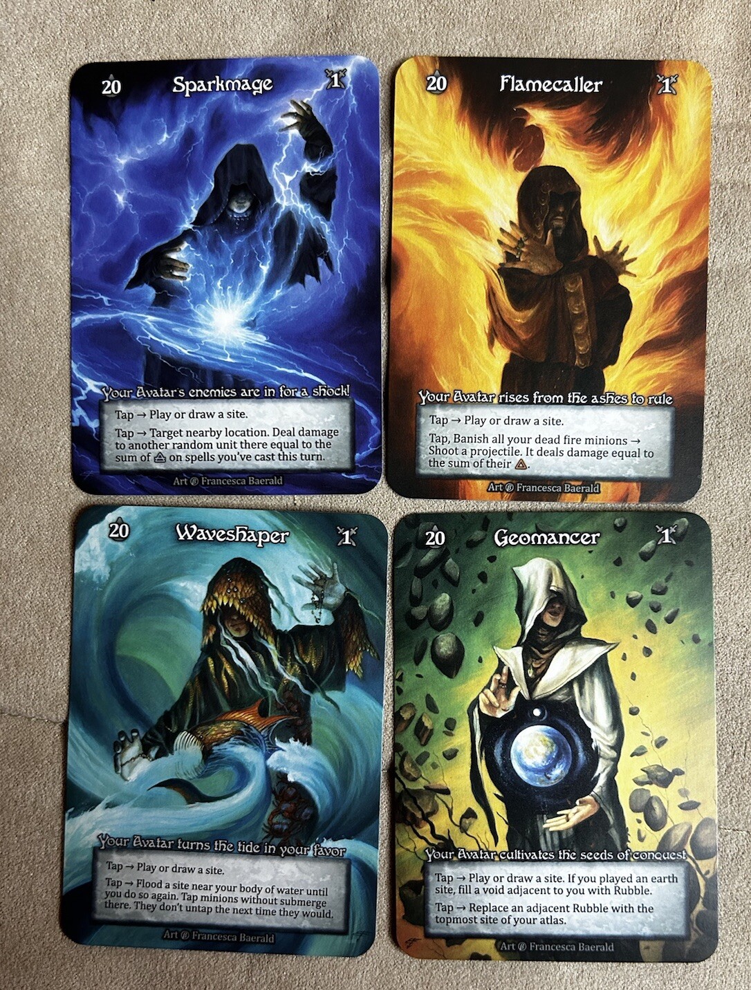 Lot of 4 Beta Sorcery Contested Realm Avatar Cards Non-Foil | eBay
