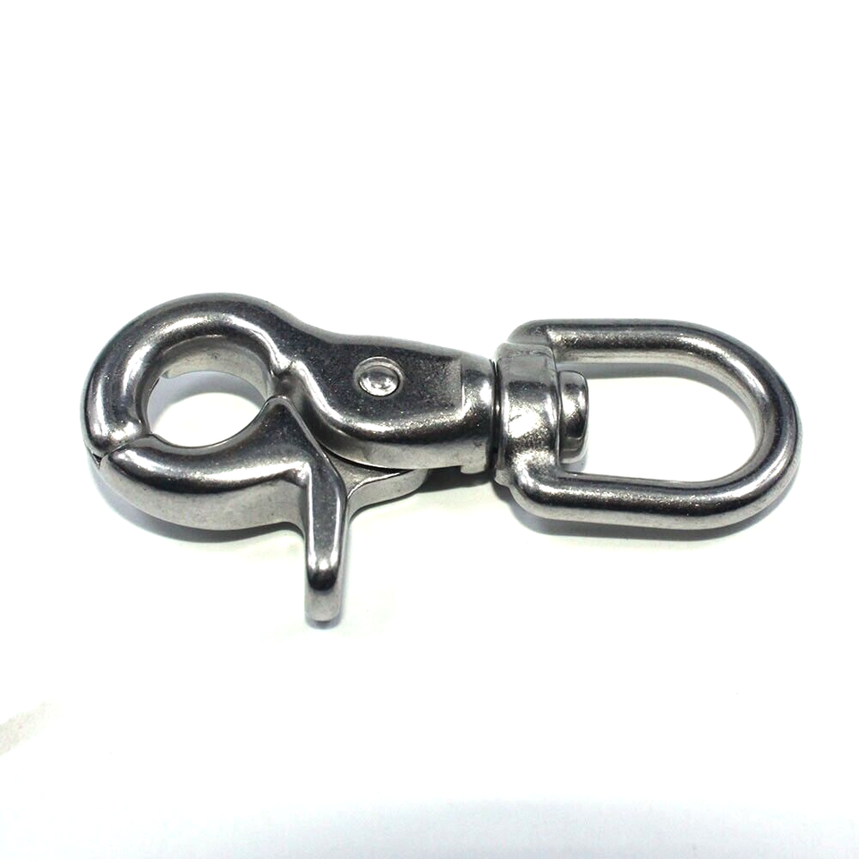 Stainless Steel Lobster Clasps Swivel Eye Snap Hook Trigger Hook Clips ...