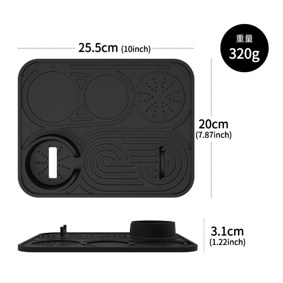 Silicone Coffee Mat Multi-Slot Espresso Mat Coffee Machine Accessories ...