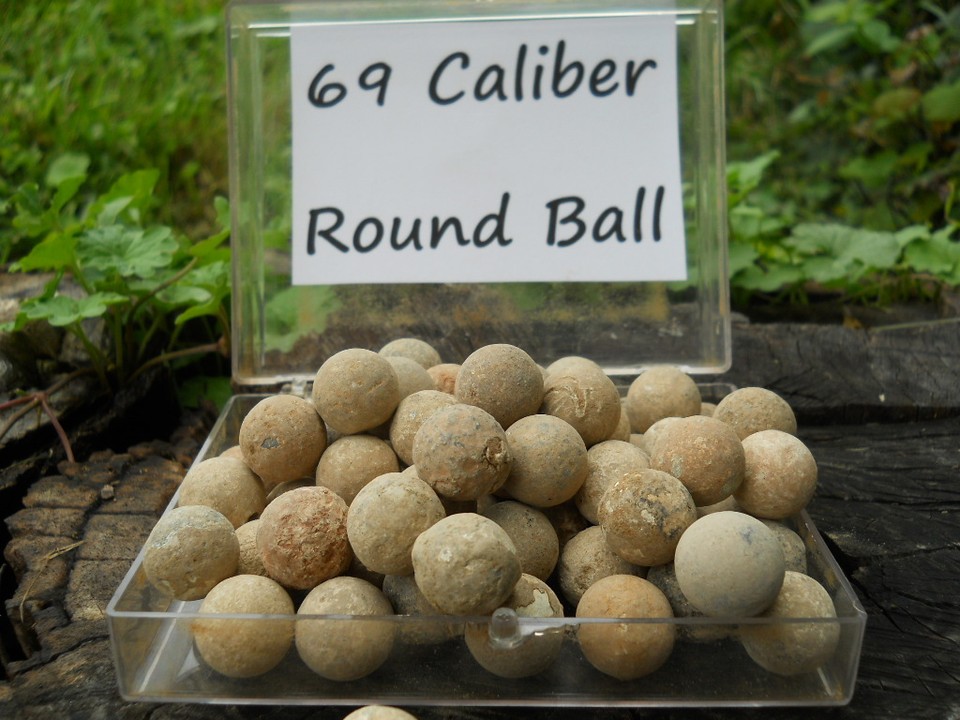 Old Rare Vintage Antique Civil War Relic 69 Caliber Round Ball Central ...