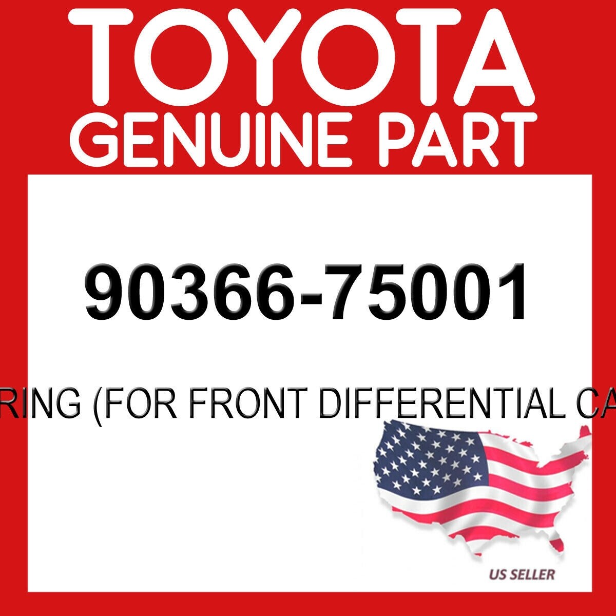 TOYOTA GENUINE OEM 90366-75001 BEARING (FOR FRONT DIFFERENTIAL CASE ...