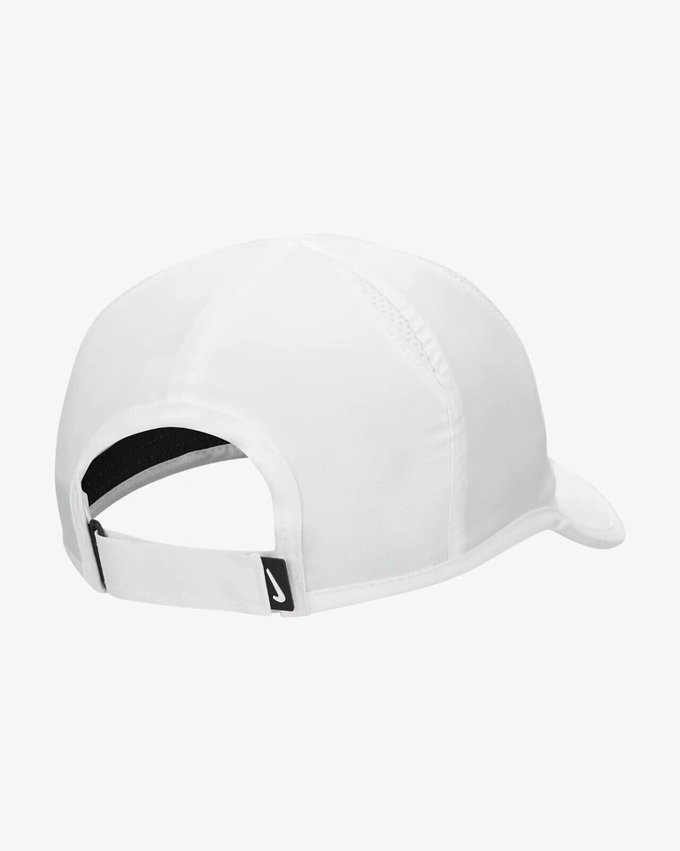 Nike Dri FIT Club Unstructured Featherlight Cap White Black M/L Hat ...