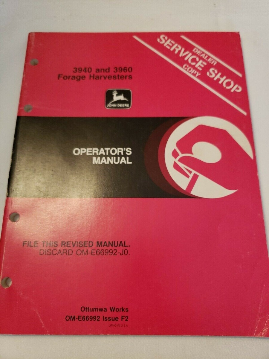 John Deere 3940 Forage Harvester Used John Deere Pull Type Forage