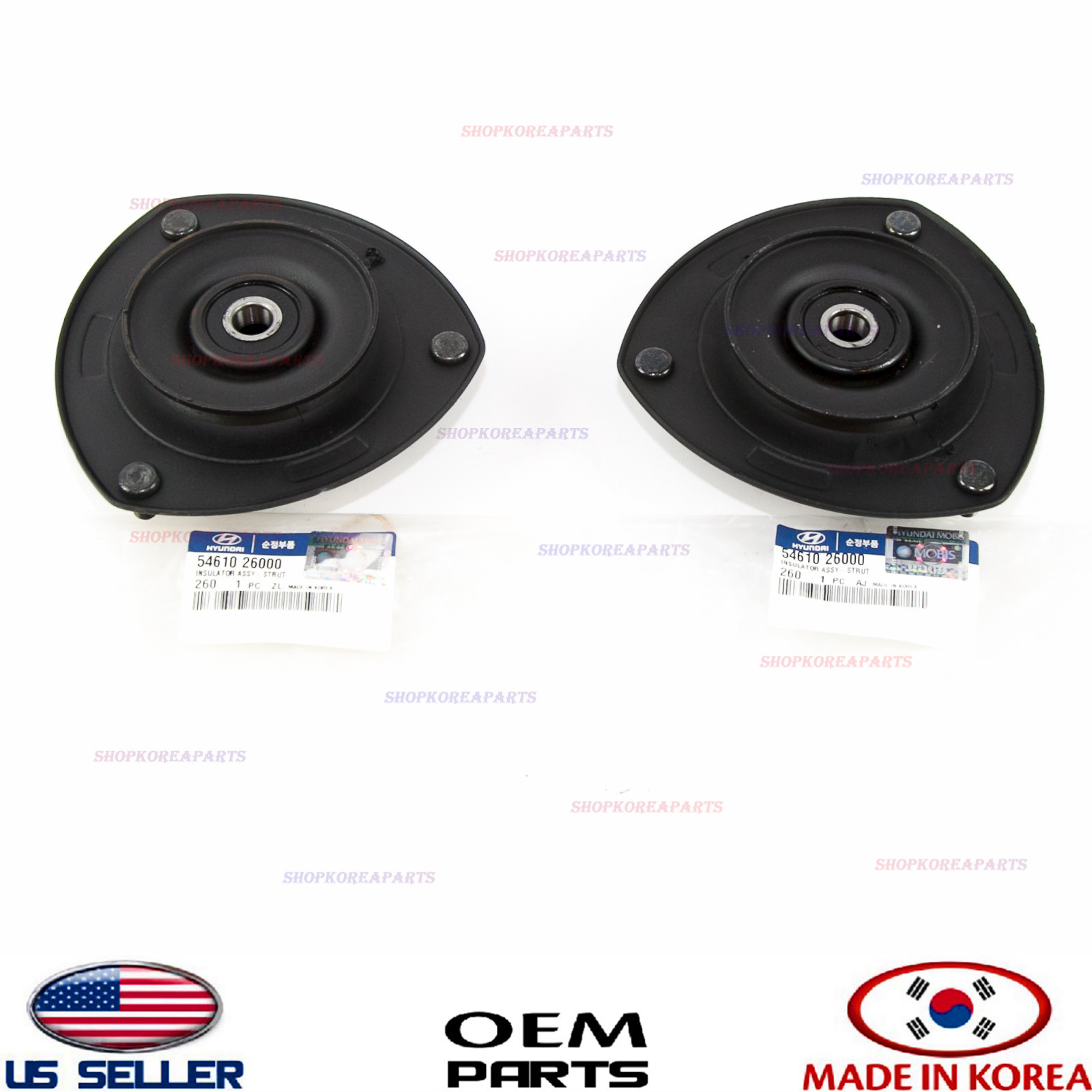 Genuine Strut Mount Insulators Front Upper 2pcs ⭐OEM⭐ Hyundai Santa Fe ...