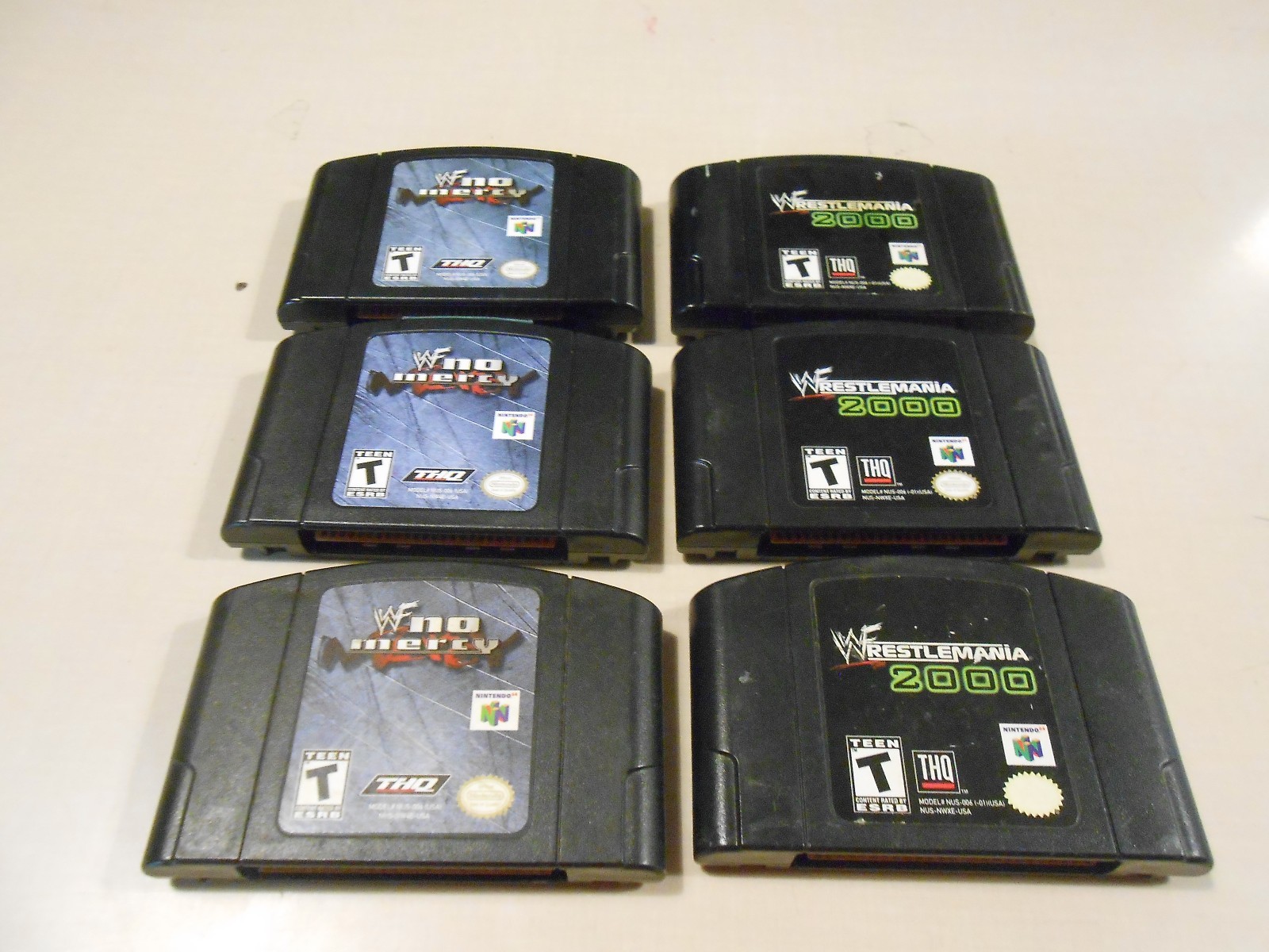 WWE/WWF No Mercy & Wrestlemania 2000 N64 Nintendo 64 WRESTLING GAME LOT ...