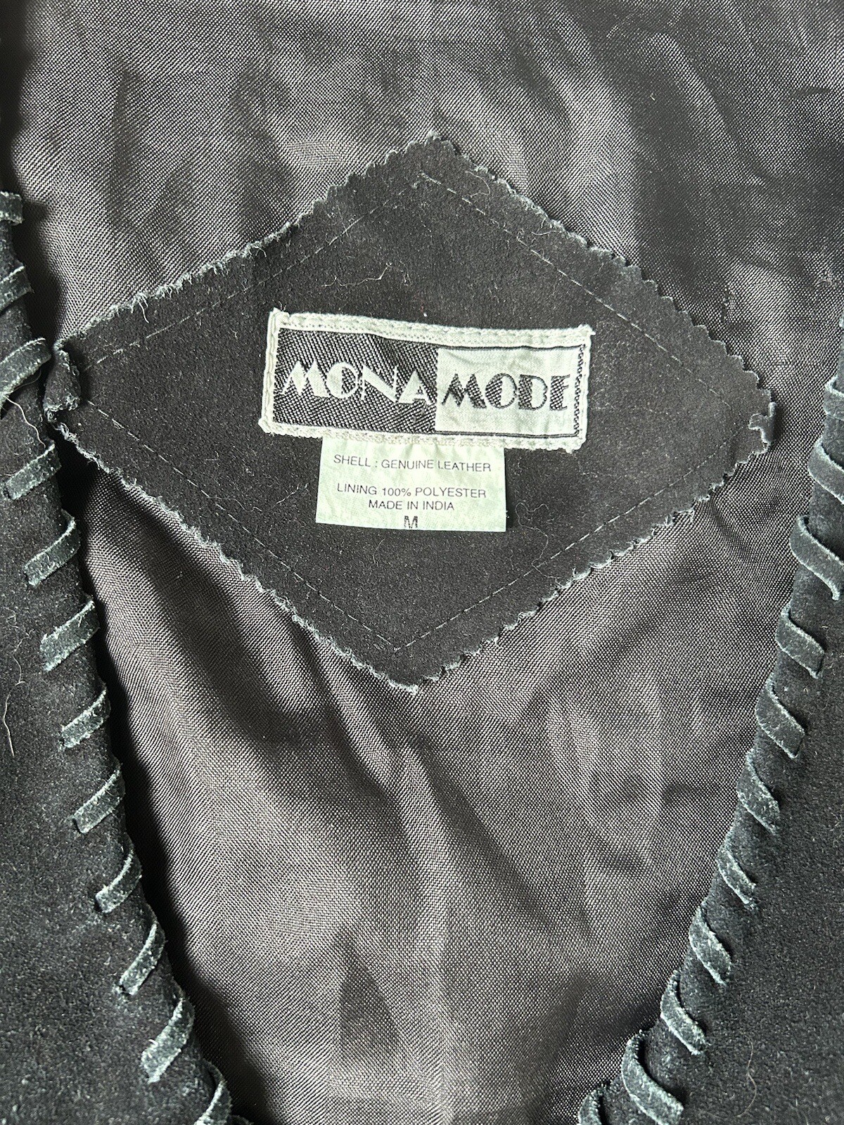 Mona Mode Women's Black Suede 100% Leather Snap Button Vest Size M | eBay