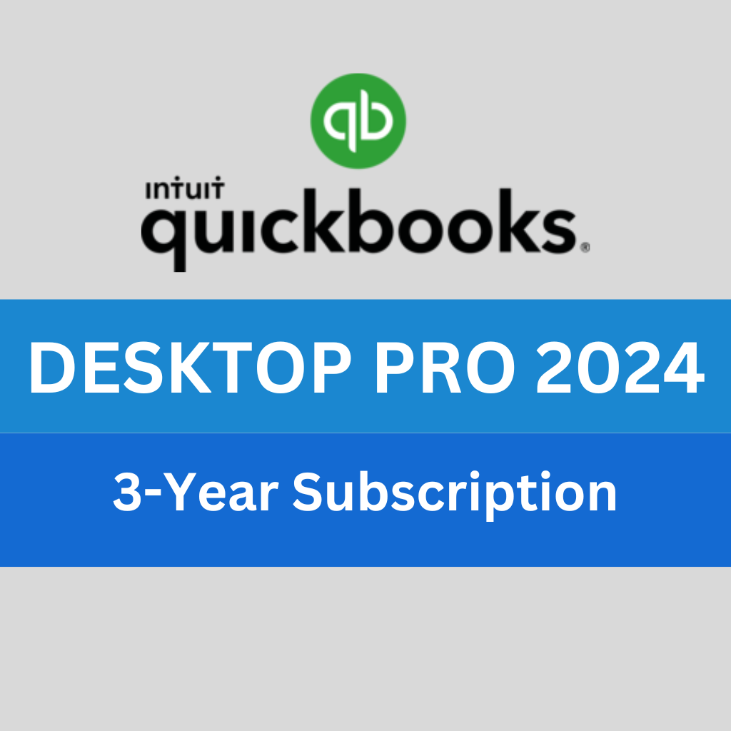 INTUIT QUICKBOOKS DESKTOP PRO 2024 FULL RETAIL =NEW 3-YEAR SUBSCRIPTION ...