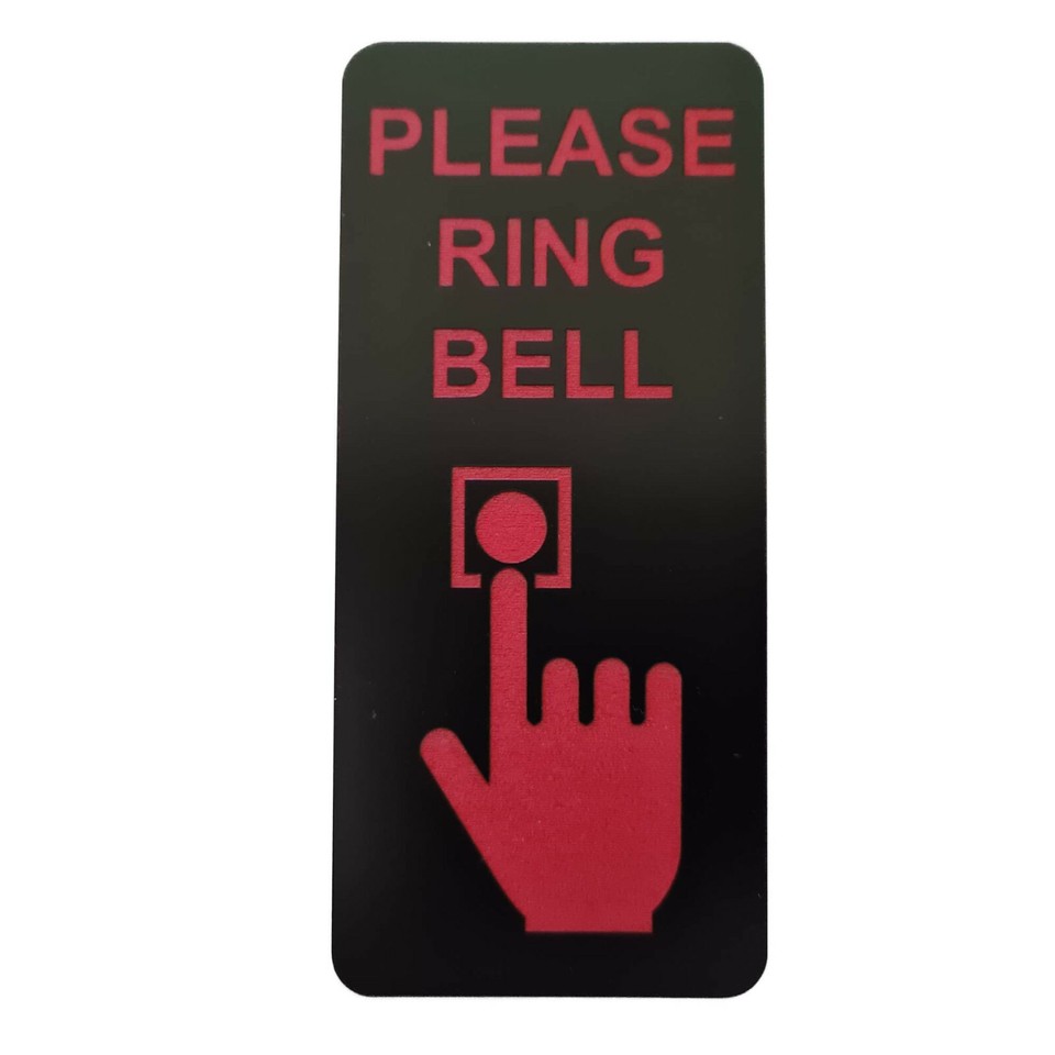 Please Ring Bell Sign Plaque Door Doorbell Buzzer Push Button Intercom ...