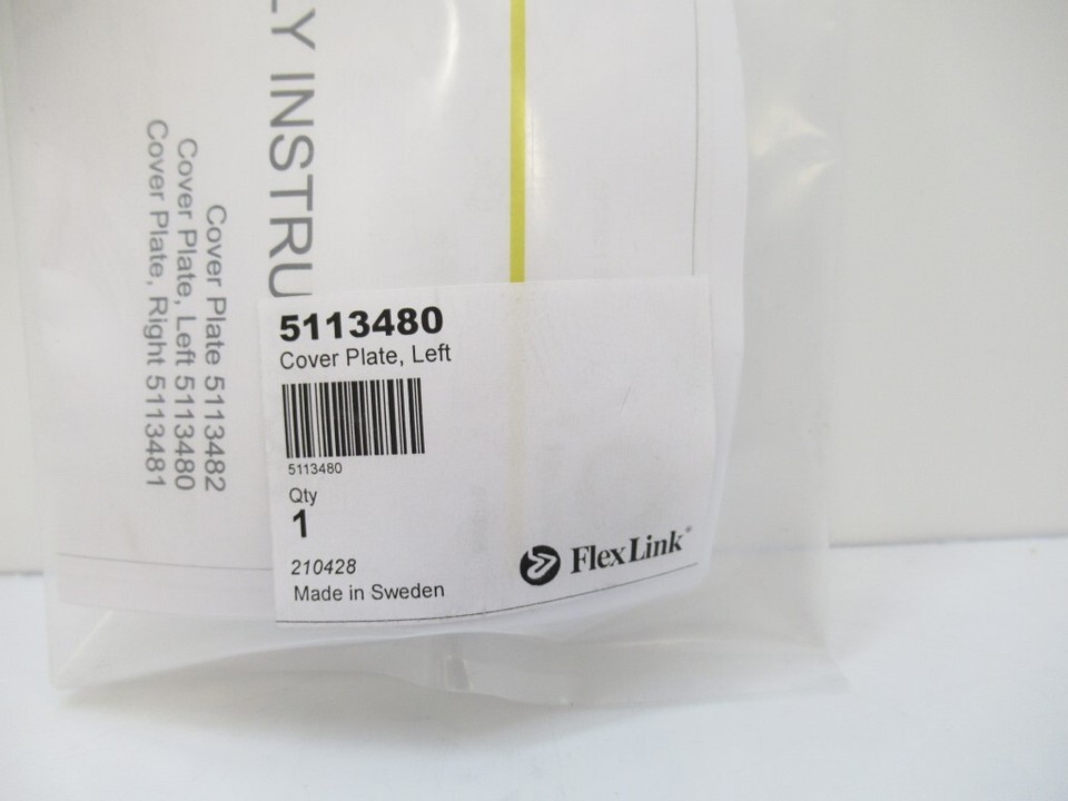 5113480 FlexLink Cover Plate, Left New In Bag | eBay