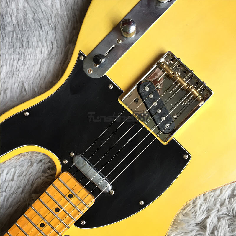 Custom Shop Nitro Yellow Color TL Electric Guitar SS Chrome Hardware ...