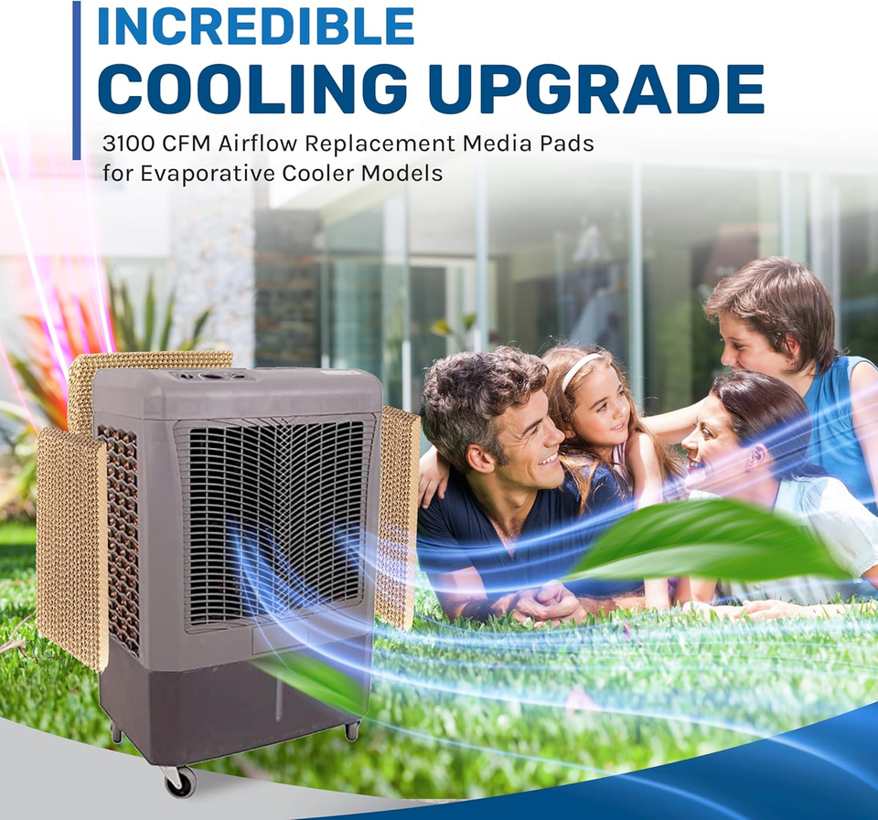 Evaporative Cooler Pads - Swamp Cooler Pads Corrugated Build - Low Odor ...