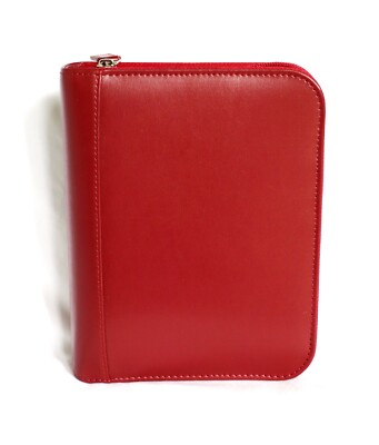 Franklin Covey Zipper Classic Red Ring Binder Organizer Planner 5.5" x ...