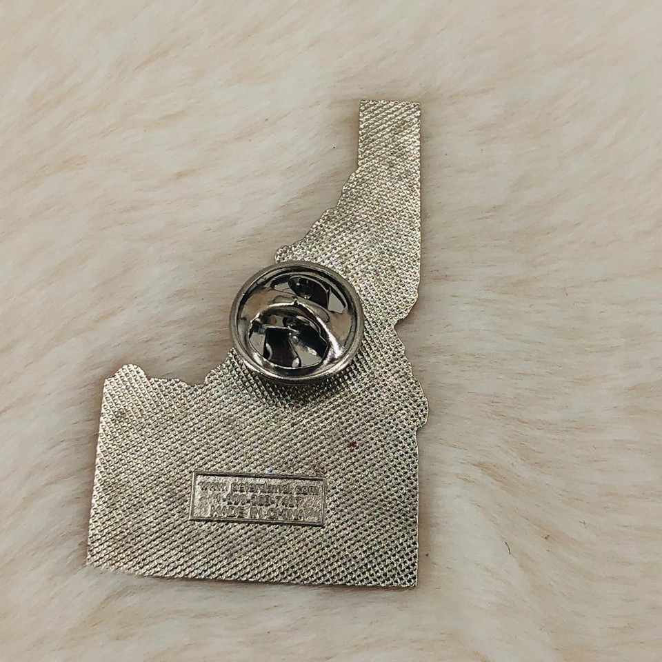 Idaho Souvenir Enamel State Shaped Lapel Pin w/ Elk by Peter David | eBay