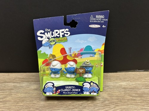 The Smurfs Micro Village Micro 3 Pack - Vanity / Clumsy / Miner Series ...