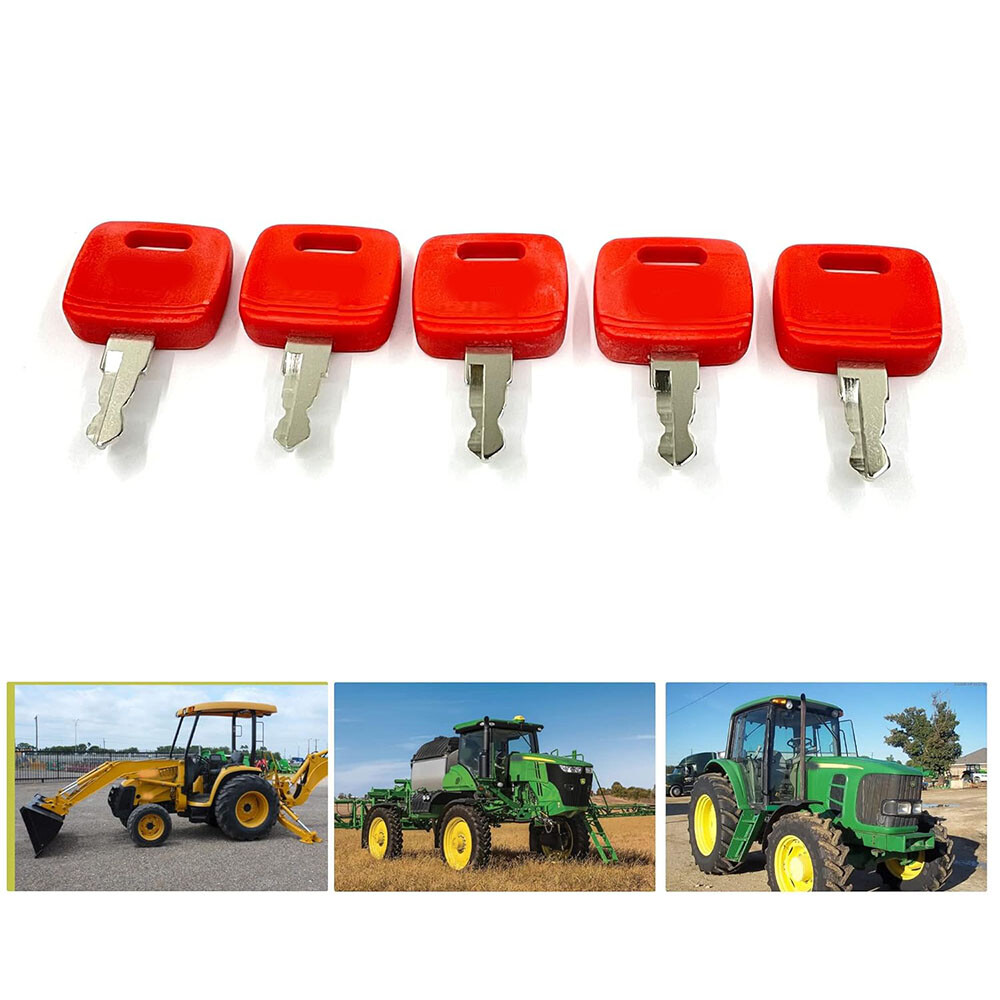 5Pcs Ignition Keys for John Deere Tractor RE183935 RE71557 RE43492 ...