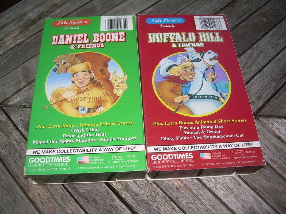 Lot of 2 Kids Klassics VHS: Daniel Boone & Friends + Buffalo Bill ...
