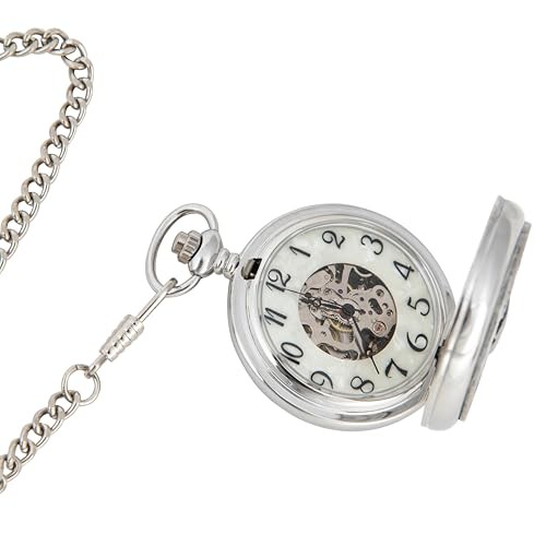 Pocket Watch for Men, Traditional Irish Claddagh Pewter Cover ...