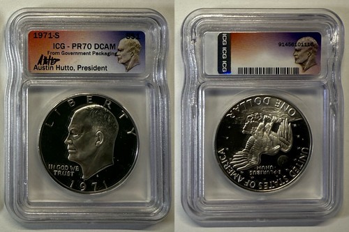 (x2 Coins) 1971-S Eisenhower $1 PR70DCAM | eBay