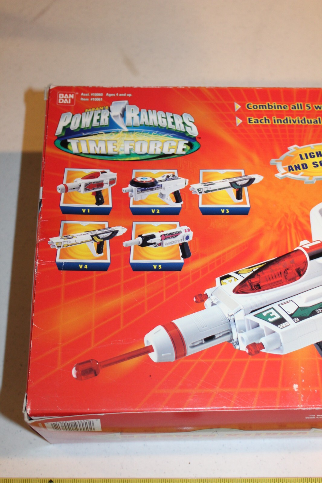 Power Rangers Time Force Ultimate Vortex Blaster Gun Lights & Sounds ...