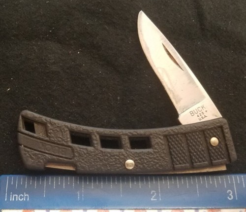 Buck USA 425 Small Lockback Knife, Black Composite Handles | eBay