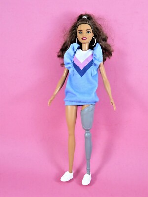 Mattel Barbie Amputee Doll Fashionistas 121 Brunette With Prosthetic ...